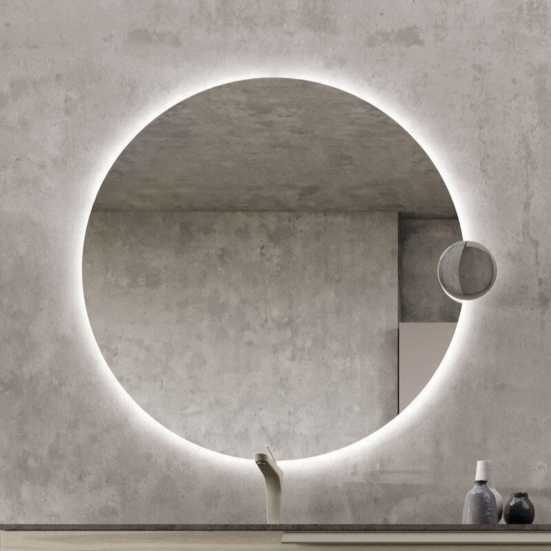 Loop | Ultra-Modern Round Backlit Mirror | Hastings Bath Collection